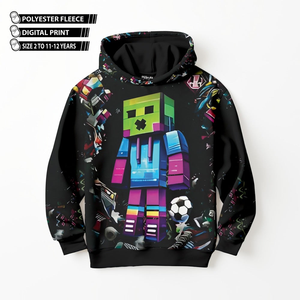 DIGITAL POLYESTER HOODIE - COLOURFULL POWER ROBLOX – Little Peanuts